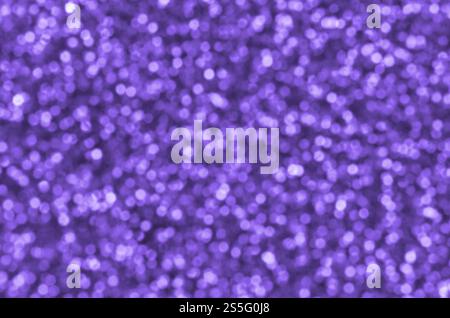 Blurred violet decorative sequins. Background image with shiny bokeh ...