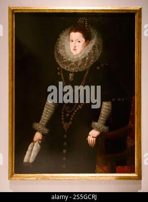 The painting of Queen Margaret of Austria, wife of King Philip III of ...