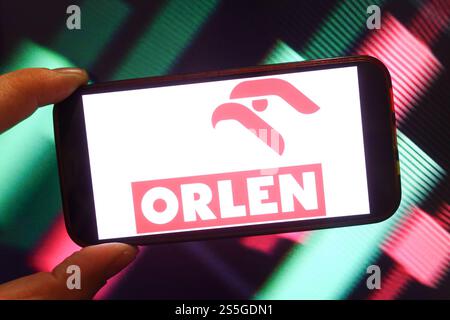 In this photo illustration, the PKN Orlen (Polski Koncern Naftowy ORLEN ...
