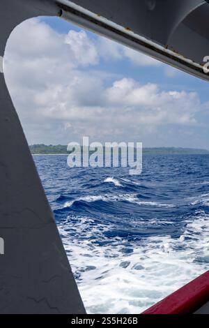 ship's observation gallery with serene sea view in daylight Stock Photo ...