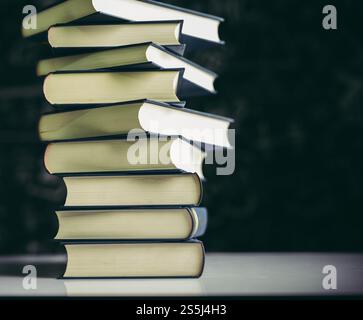 science stack of books in the library on white background training ...