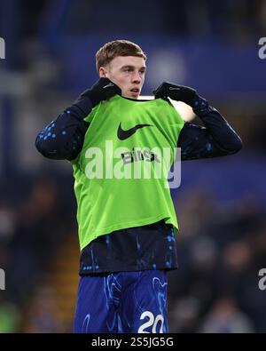 Chelsea's Cole Palmer warming up before the Premier League match at ...