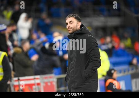 Cardiff City Manager Omer Riza at the final whistle of the Sky Bet ...