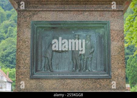 Bronzeplatte, Emser Depesche, Kaiser-Wilhelm-Denkmal im Kurpark, Bad ...