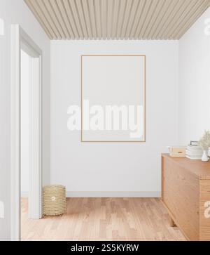 Interior of modern flat in minimal style with narrow empty corridor ...