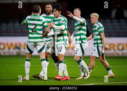 Celtic's Yang Hyun-Jun (second right) celebrates scoring their side's ...