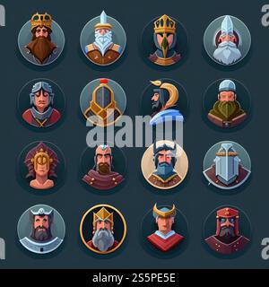 warrior medieval character avatar ai generated. armor costume, history ...