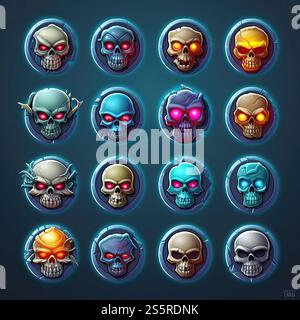 anatomy skull death game ai generated. scary background, pirate danger ...