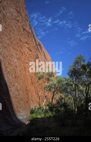 Uluru, formerly Ayers Rock, partial view, Uluru-Kata Tjuta National ...