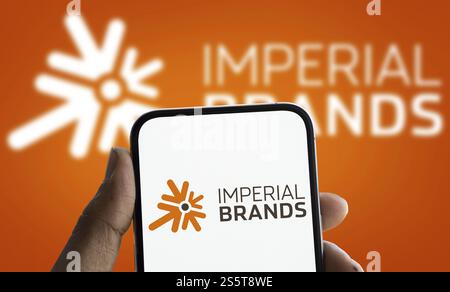 imperial brands logo is displayed on smartphone. Imperial Brands plc is ...