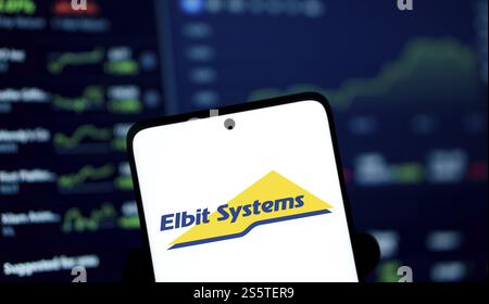 Elbit systems logo is displayed on smartphone. Elbit Systems Ltd is an ...