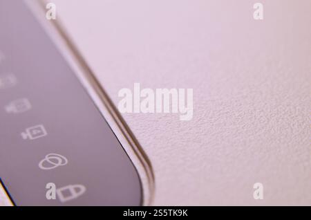 Closeup shot of wireless wifi router isolated on a white background ...