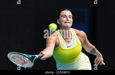 Jessica Bouzas Maneiro, of Spain, hits a return to Lin Zhu, of China ...