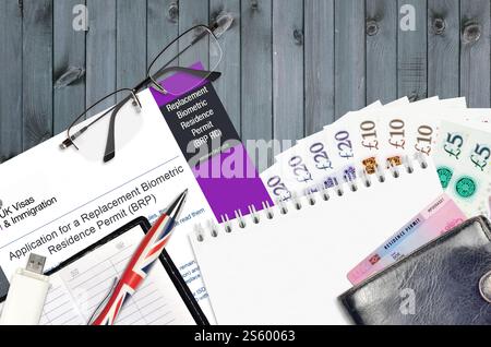 Application for a residence permit, form Stock Photo - Alamy