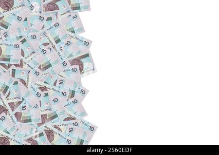 Colored 10 zloty bill of Poland currency bank note. Money bill close up ...