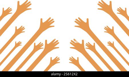 Hands up background ilustration vector template Stock Vector Image ...