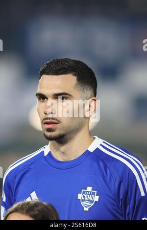 ComoÕs Como 1907's Lucas Da Cunha SS Lazio's Matteo Guendouzi during the Serie A soccer match ...