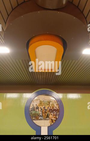 Berlin, U-Bahn, U7 Siemensdamm, Stationsgestaltung von Rainer G ...