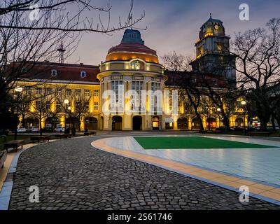 Town Hall of Senta city in Serbia at night Stock Photo - Alamy