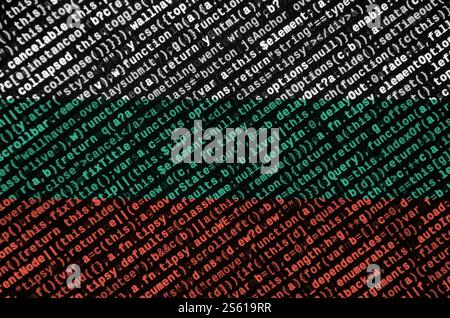 Bulgaria flag is depicted on the screen with the program code. The ...