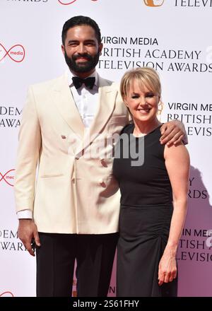 Charlie De Melo and Sally Dynevor attends the Virgin Media British ...