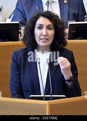 PS' Christie Morreale pictured during a plenary session of the Walloon ...