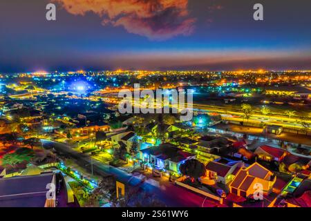 aerial view ,residential neighborhood, Gaborone city, in Gaborone ...