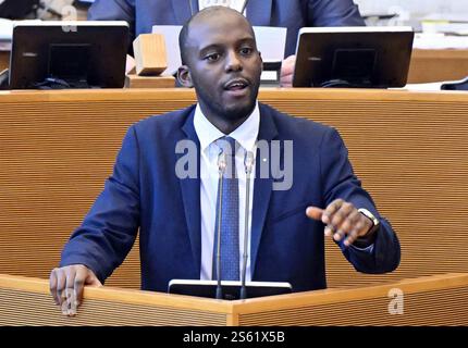 Chris Massaki Mbaki pictured during a plenary session of the parliament ...