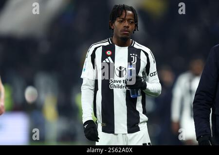 Samuel Mbangula of Juventus FC looks on during the serie Serie A ...