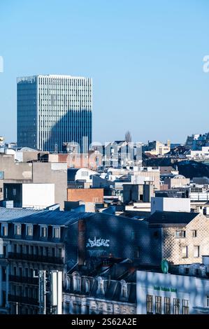 Panorama over the Oxy Tower under construction and the Victoria tower ...