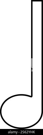 Note quarter Fourth icon outline set white color vector illustration ...