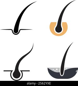 hair folicle logo template vector Stock Vector Image & Art - Alamy