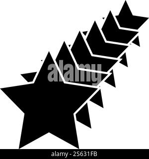 Six stars Star concept icon in circle round outline black color vector ...