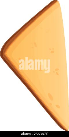 Triangle toast icon. Cartoon of triangle toast vector icon for web ...