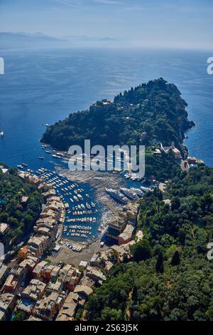 Aerial view at town Portofino in Italy Stock Photo - Alamy