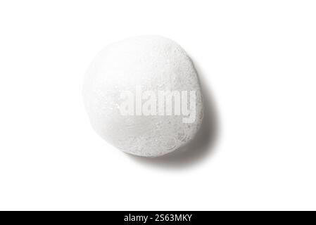 White soap foam sample drop isolated on white background. Face mousse ...