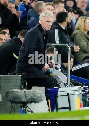 Everton manager David Moyes ahead of the Premier League match at Gtech ...