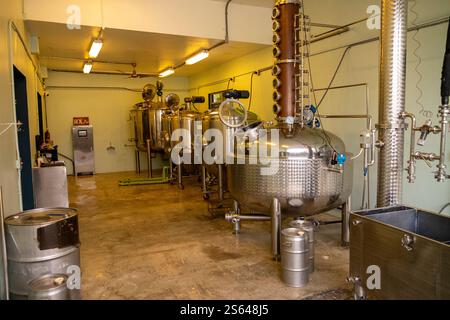 A column still at Crab Island Rum Distillery, Vieques, Puerto Rico ...