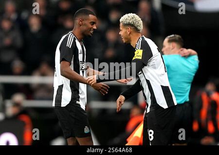 Newcastle United's William Osula after the Premier League match at St. James' Park, Newcastle ...