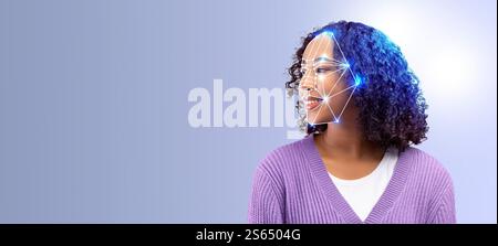 Modern facial recognition technology used for identification in a ...