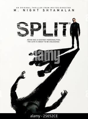 SPLIT, US poster, James McAvoy, 2016. ©Universal Pictures/courtesy ...
