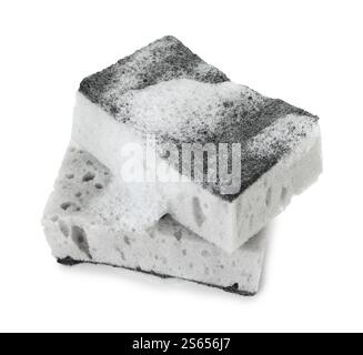 Color sponges with foam isolated on white Stock Photo - Alamy