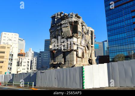 A picture shows the Arimaston Building, self-built by architect Keisuke ...