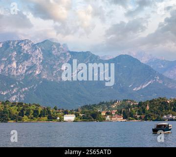 Lake Como shore from ship view Stock Photo - Alamy