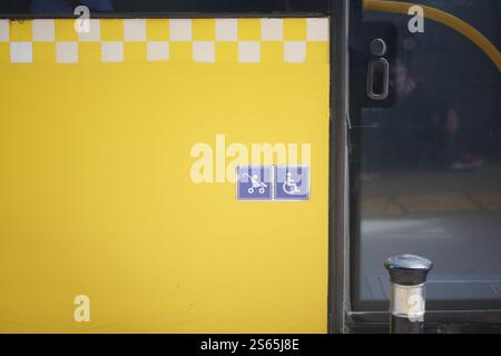 Enhancing accessibility with yellow checkerboard symbols for public ...