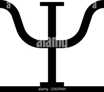 Psi greek symbol capital letter uppercase font icon in circle round ...