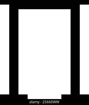Pi greek symbol capital letter uppercase font icon outline black color ...