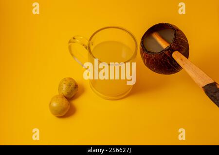 Freshly squeezed Marula (Sclerocarya birrea, Morula, Maroela, Mufula ...