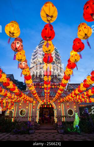 Penang, Malaysia - February 12, 2014: Chinese New Year illuminated ...
