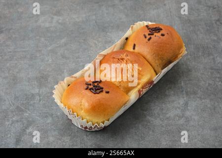 Roti Keju Coklat, bread with chocolate and cheese flavors, sweet and ...